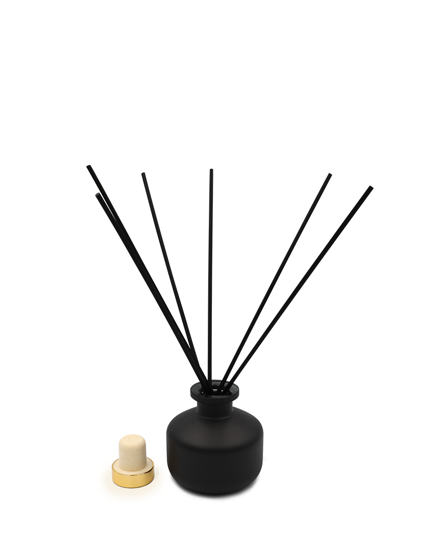 Classic Matte Round Glass Diffuser - Black Frosted - 90 ML - 3003 ...
